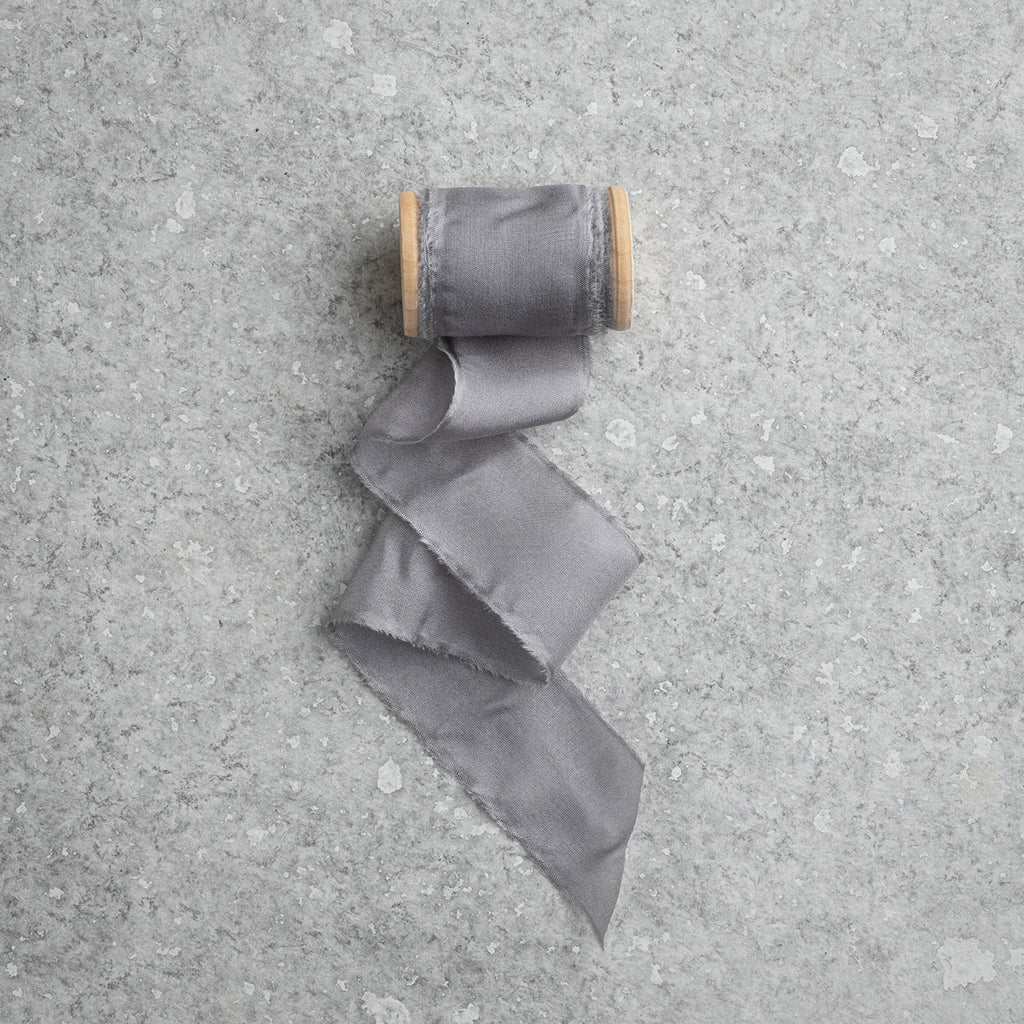 Silk Habotai Ribbon #64 STEEL – Big Daisy